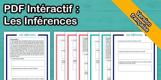 Title: French Inference Worksheet {Interactive PDF}