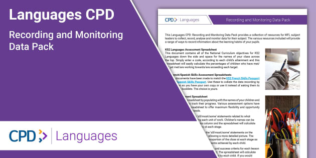 👉 Languages CPD: Recording and Monitoring Data Pack
