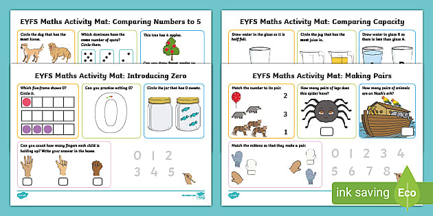 👉 EYFS Maths Activities - Spring Term Activity Mats (2020)