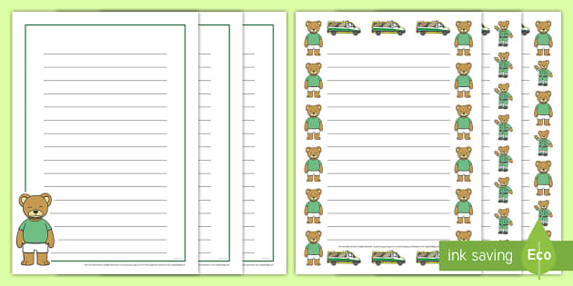 Toby the Teddy Portrait Page Border Pack (Teacher-Made)