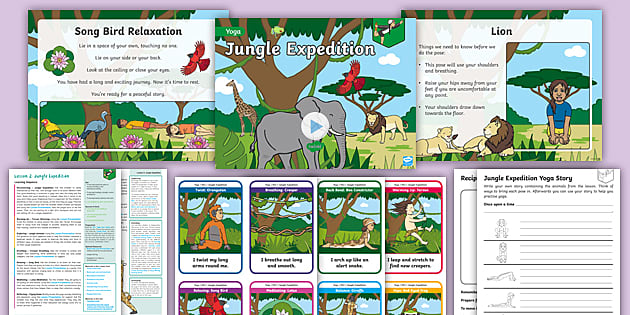 Yoga for Wellbeing KS1 Energising Environments Lesson 2 Jungle Expedition