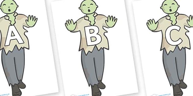 A-Z Alphabet on Zombies (teacher made) - Twinkl