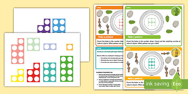 EYFS Maths Counting Chilli Challenges: Number Shape Natural Patterns