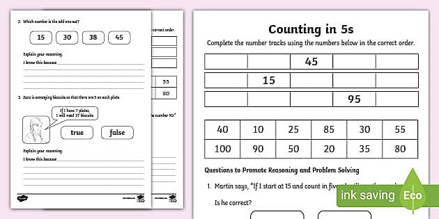 Counting in 5s Activity | Cut and Stick | Ages 5–7 | Twinkl