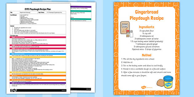 EYFS Gingerbread Playdough Plan and Recipe Pack - Twinkl