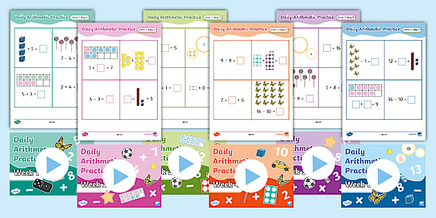 👉 Year 1 Daily Arithmetic Practice - Ten Minute Maths Workout