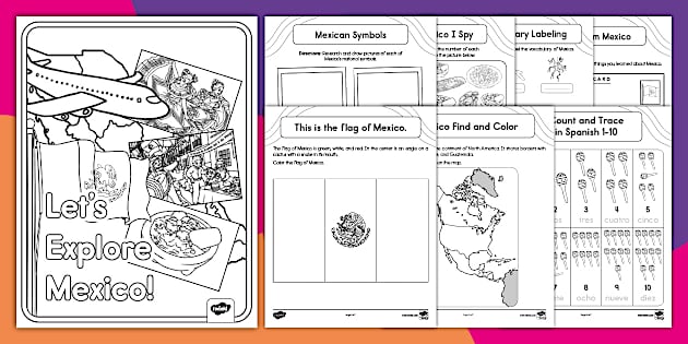 Let's Explore Mexico! Activity Booklet for K-2nd Grade