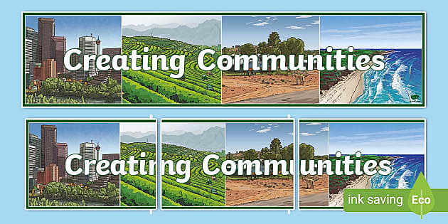 Creating Communities Year 3 IU Display Banner - Twinkl