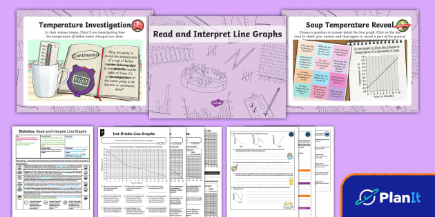 Year 6 Line Graphs PlanIt Maths Lesson 1 (Teacher-Made)
