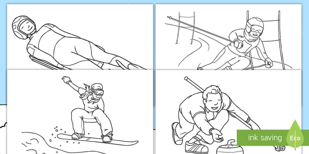 Winter Olympics Coloring Sheets