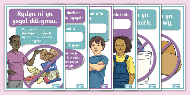 Alergeddau: Posteri Golygadwy Amser Cinio (teacher made)
