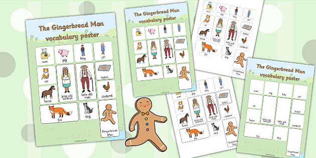 The Gingerbread Man Vocabulary Poster (teacher made)