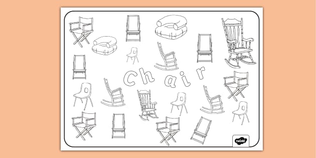 Chair Doodle Colouring Page (teacher made) - Twinkl