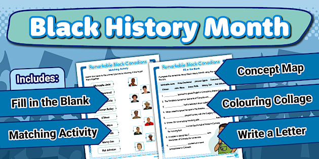 Black History Month: Remarkable Black Canadians Primary Activities