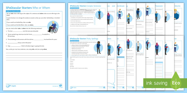 20 SPaG Sentence Starters Worksheets | Beyond (teacher made)