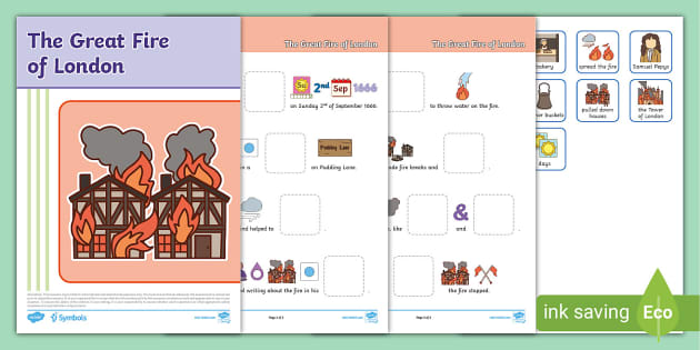 Twinkl Symbols: The Great Fire of London Booklet - Twinkl
