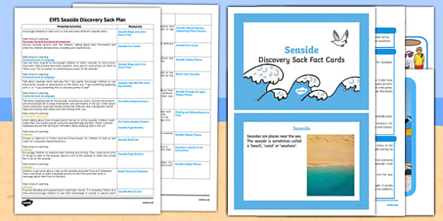 EYFS Seaside Discovery Sack Plan and Resource Pack - Twinkl