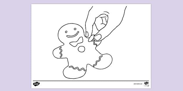 decorate the gingerbread man coloring page