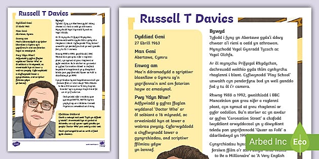 Ffeil Ffeithiau Russell T Davies (Teacher-Made) - Twinkl