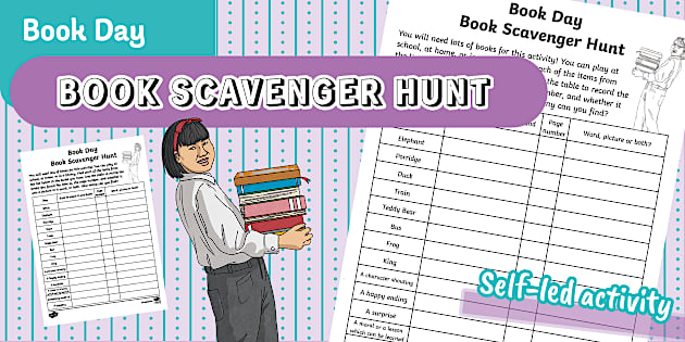 Book Day Scavenger Hunt Checklist