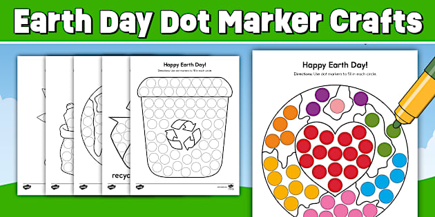 Earth Day Dot Marker Crafts