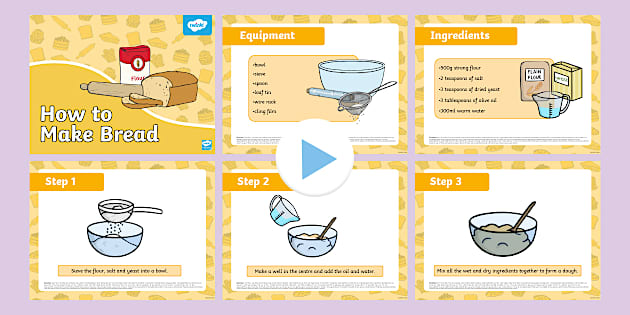 Bread Recipe PowerPoint (teacher made) - Twinkl