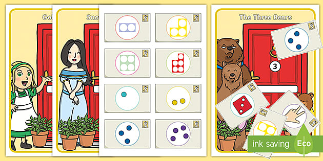 Fairy Tale Letters Matching Numeral and Quantity Resource Pack