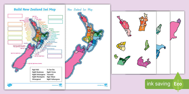 New Zealand Iwi Regional Puzzle Map (teacher made) - Twinkl