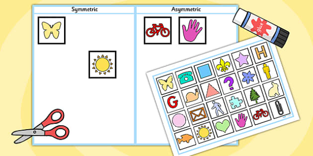FREE! - Symmetric and Asymmetric Activity - Sorting Shapes