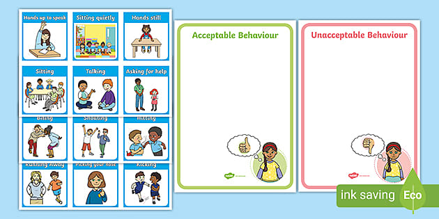 Acceptable and Unacceptable Behaviour Sorting Activity