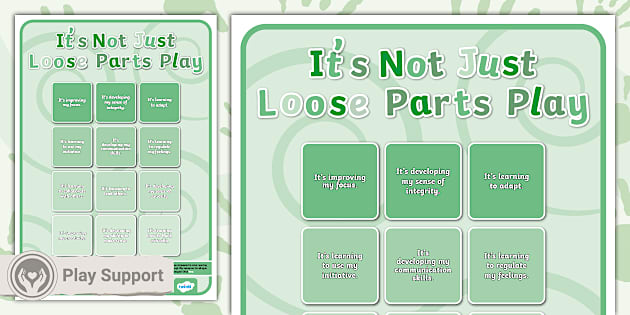 It's Not Just Outdoor Loose Parts Play Meta-Skills Poster