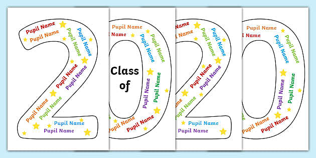 Class of 2020 Editable Name Posters (teacher made)