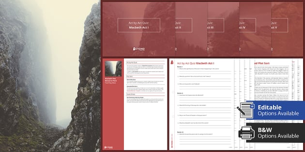 Macbeth Plot Resource Pack | GCSE English | Beyond English