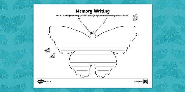 Memory Writing Butterfly Template (teacher made)