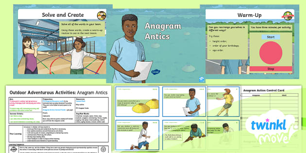 OAA: Anagram Antics - Year 4 PE Lesson (teacher made)