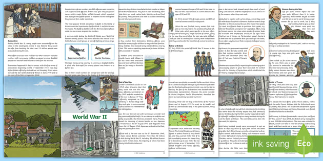 World War II Information Booklet - This lovely booklet is great for ...