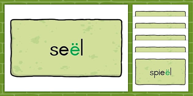 Graad 3 Klanke Woorde met Deeltekens Woordmuurkaarte