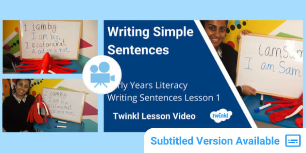 Writing Sentences Video Lesson 1 | Kindergarten Remote Learning