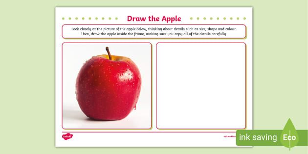 * NEW * Draw the Apple Art Activity,sketching (teacher made)