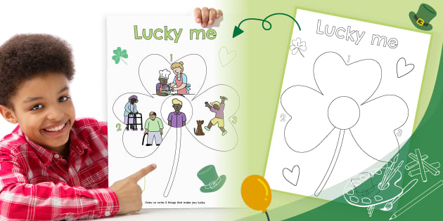 Lucky Me Shamrock St Patrick's Day Activity Poster - Twinkl