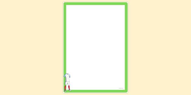 Simple Blank England Home Kit Page Border | Page Borders