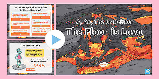 👉 A, An, The or Nothing. ESL B1 Articles The Floor is Lava