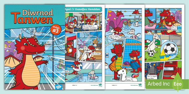 Learn Welsh: Comic Diwrnod Tanwen #3 (With Translation): Y Ganolfan