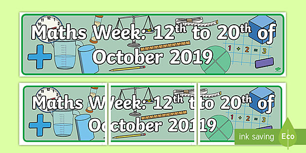 ROI Maths Week 2019 Display Banner (teacher made) - Twinkl