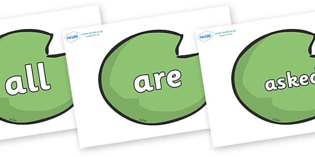 Tricky Words on Lily Pads (teacher made) - Twinkl