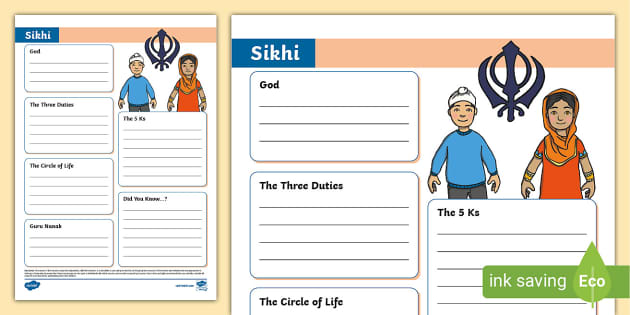 Sikhi Fact File Template (teacher made) - Twinkl
