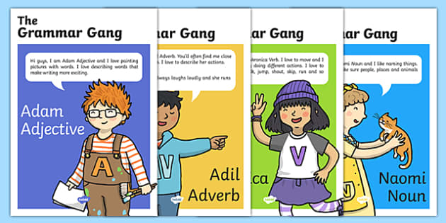 Grammar Gang Character Display Posters