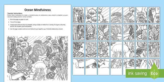 Art About the Ocean | Collaborative Colouring | Twinkl