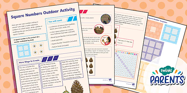 SEND Maths Support: Square Numbers Outdoor Activity (Year 5 Level)