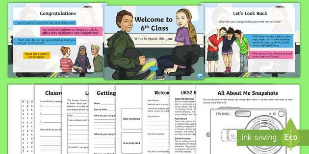 6th Class Back-To-School Activity Pack (teacher made)